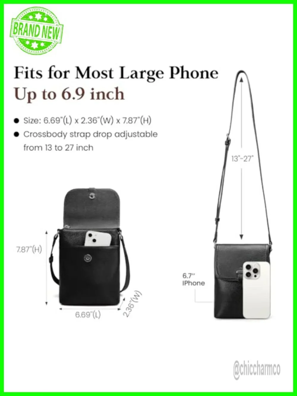 Bags | Genuine Leather Small Crossbody Bag With Rfid Protection Phone ...